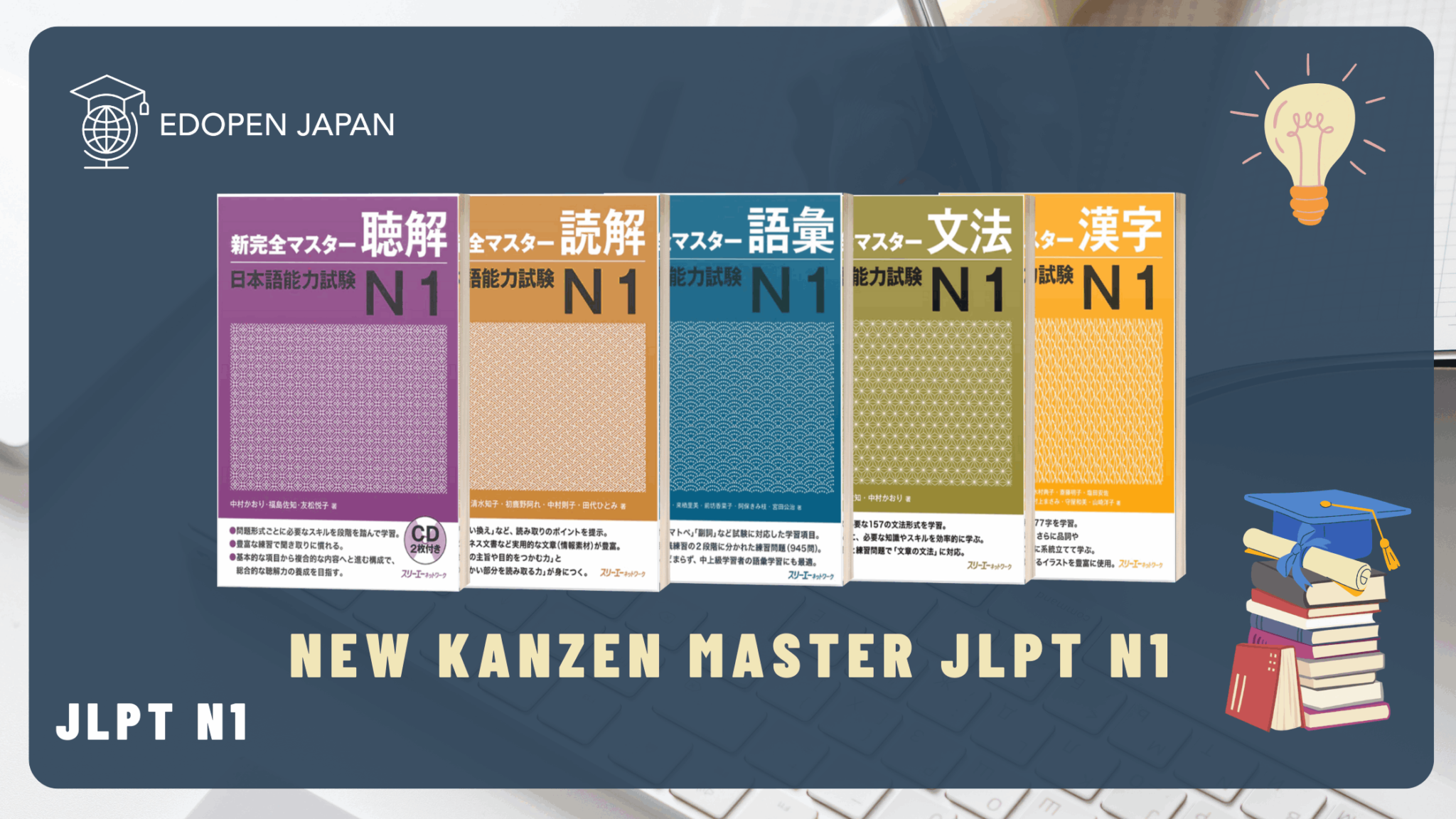 10 Most Famous & Powerful Textbooks to Pass JLPT N1 - EDOPEN Japan