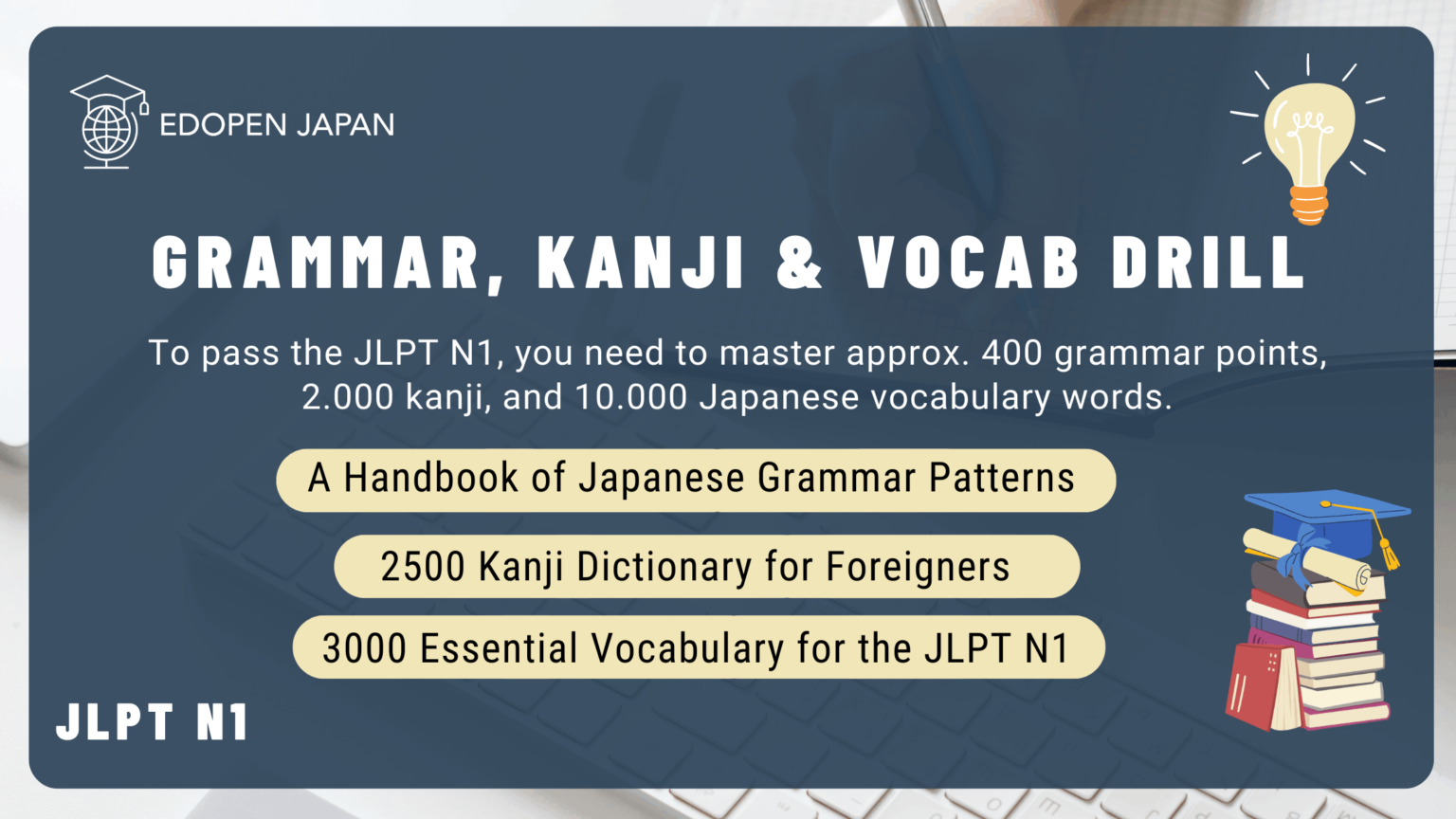 10 Most Famous & Powerful Textbooks to Pass JLPT N1 - EDOPEN Japan